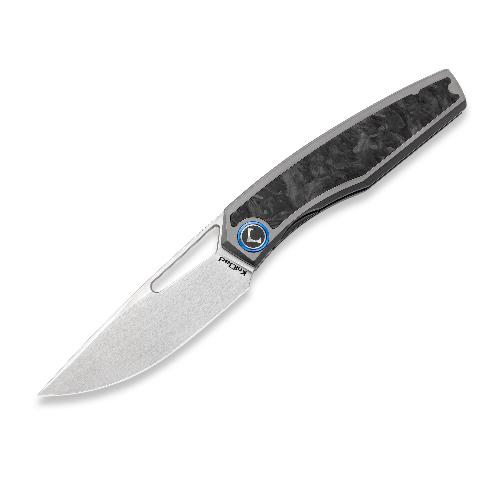 Mowell Gray Carbon Fiber Handle Liner Lock EDC Knife 3.5 inches S35VN ...